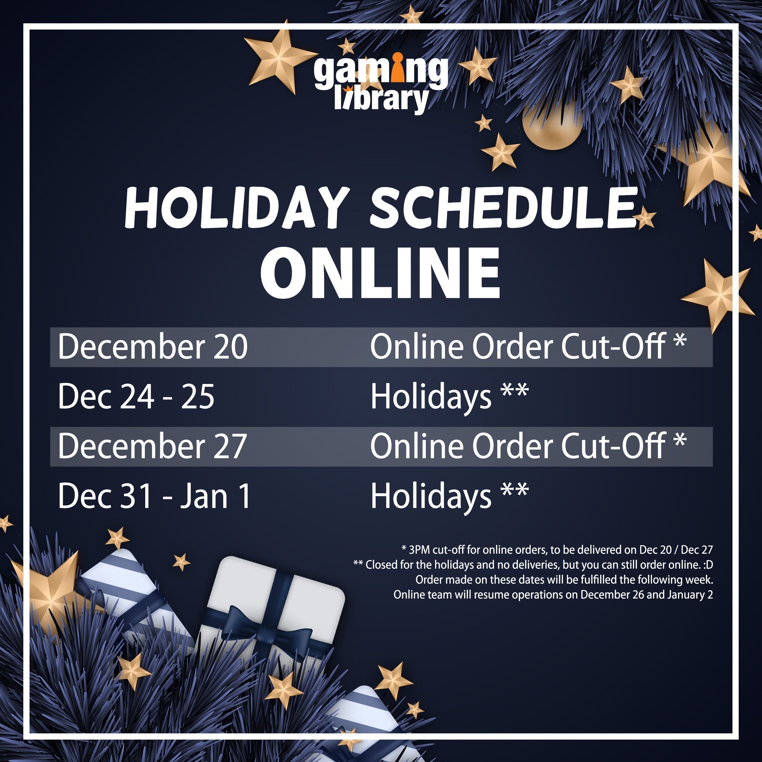 Holiday Schedule 2024