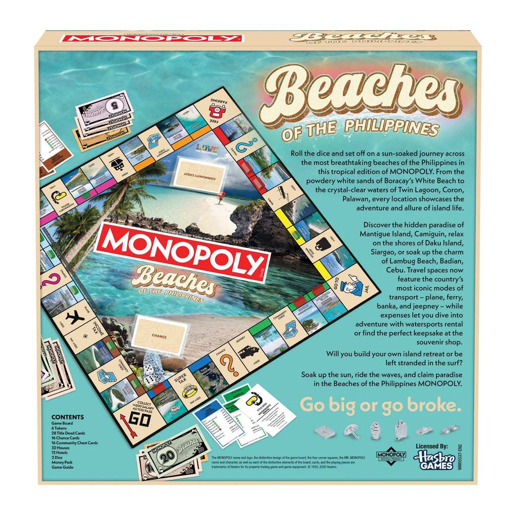 Monopoly Beaches of the Philippines - Filipino Island Paradise Board ...
