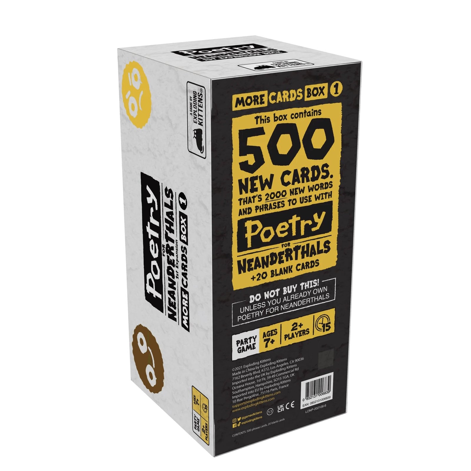 Poetry for Neanderthals Expansion - More Cards Box 1 – Gaming Library